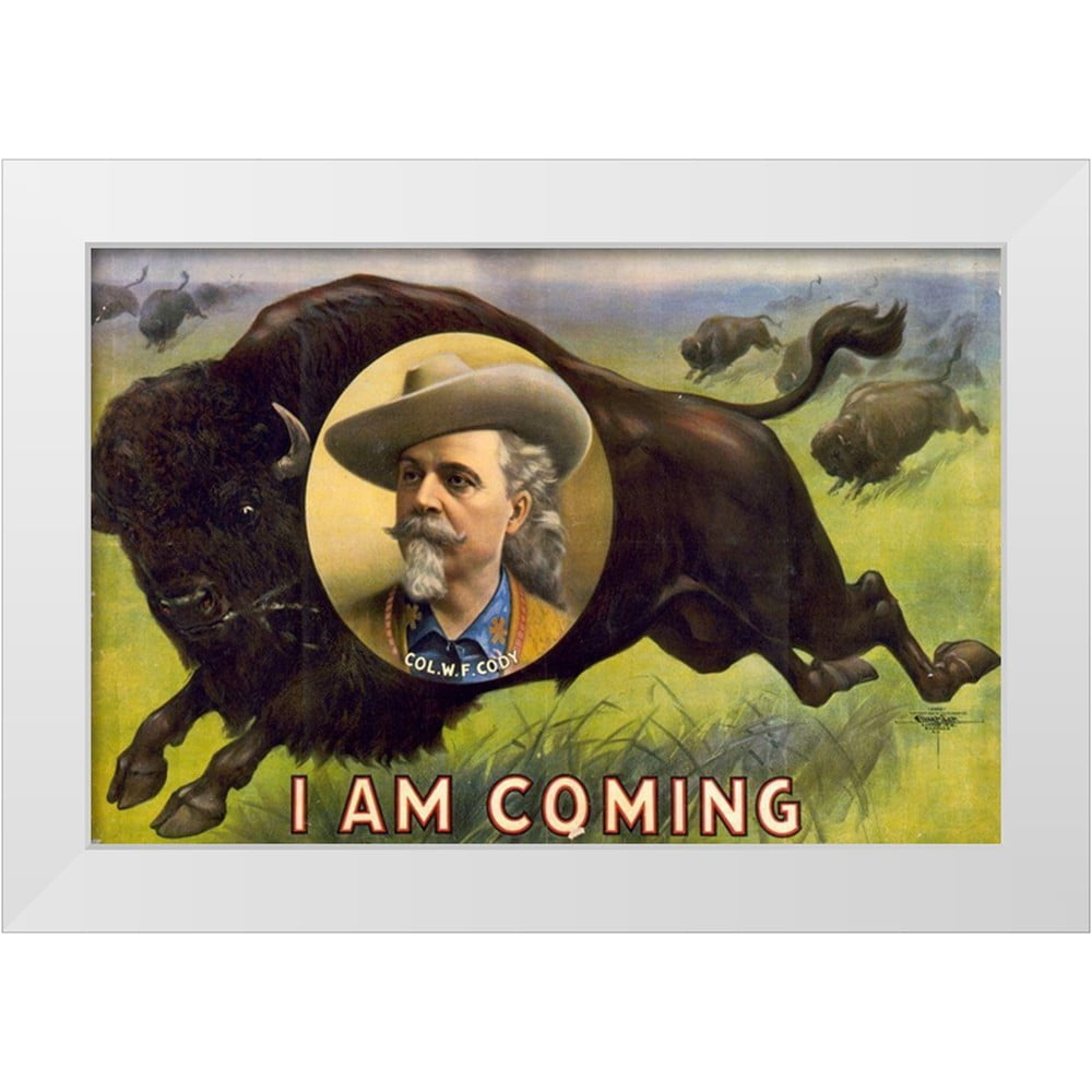 Buffalo Bills Wild West Show Poster 18x13 White Modern Wood Framed ...