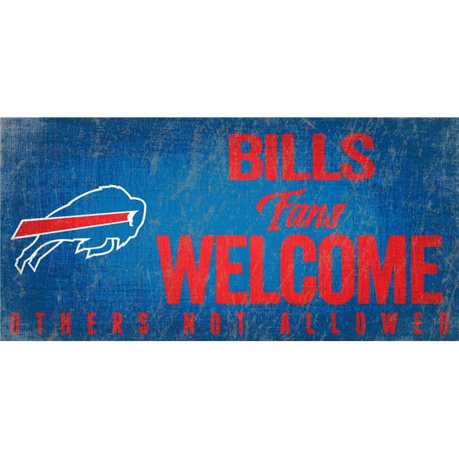 Buffalo Bills Wood Sign Fans Welcome 12x6 - Walmart.com