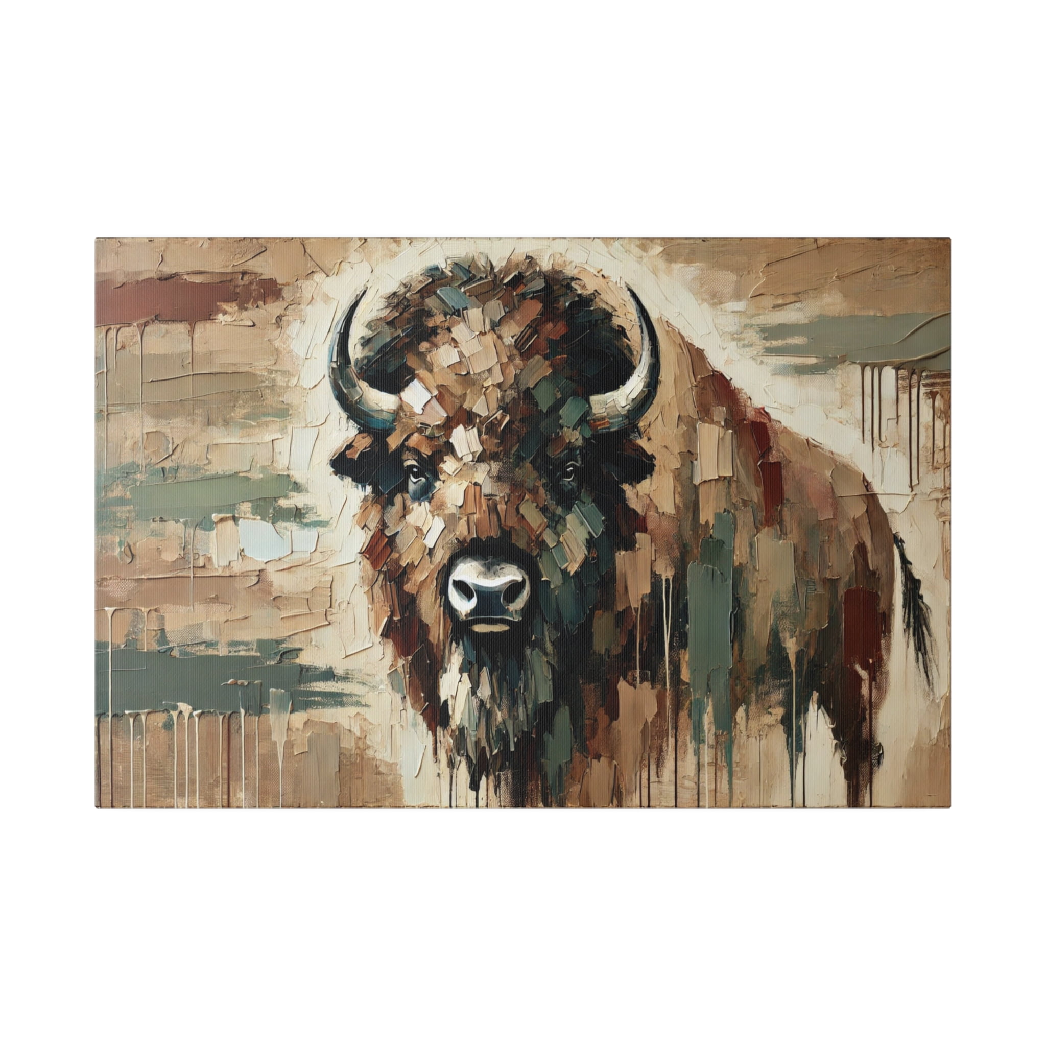 Buffalo Bison - Canvas, Ready to Hang! Wall Art Decor, Bison Wildlife ...