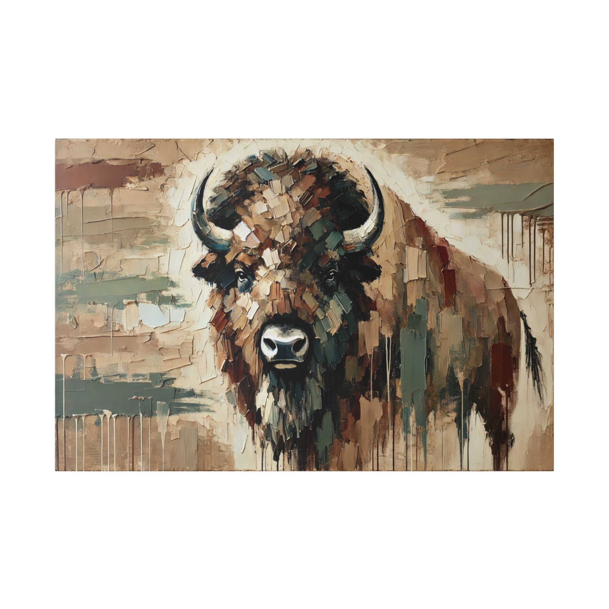 Buffalo Bison - Canvas, Ready to Hang! Wall Art Decor, Bison Wildlife ...