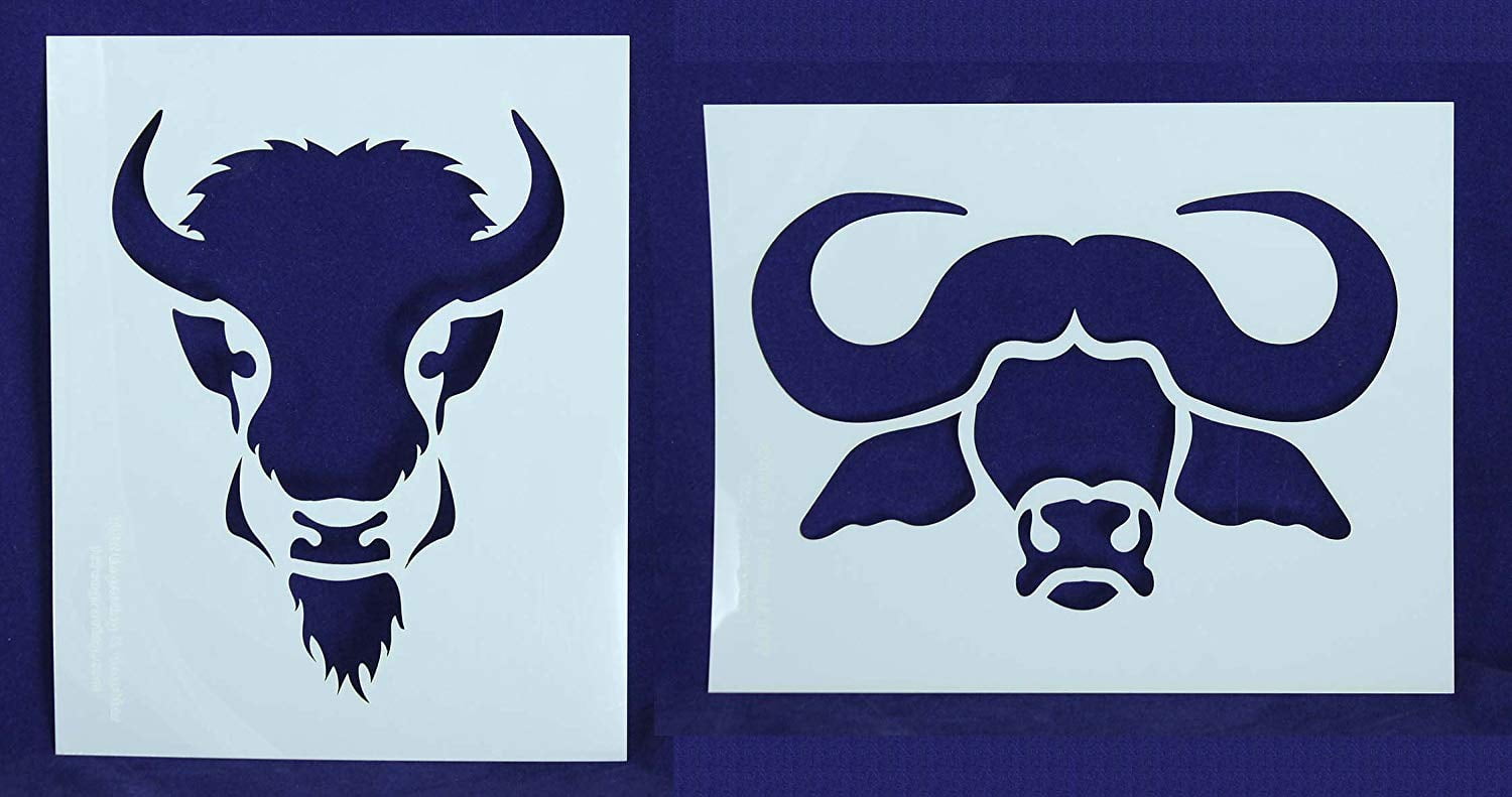 Buffalo/Bison Head Stencils Mylar 2 Pieces of 14 Mil 8" X 10 ...