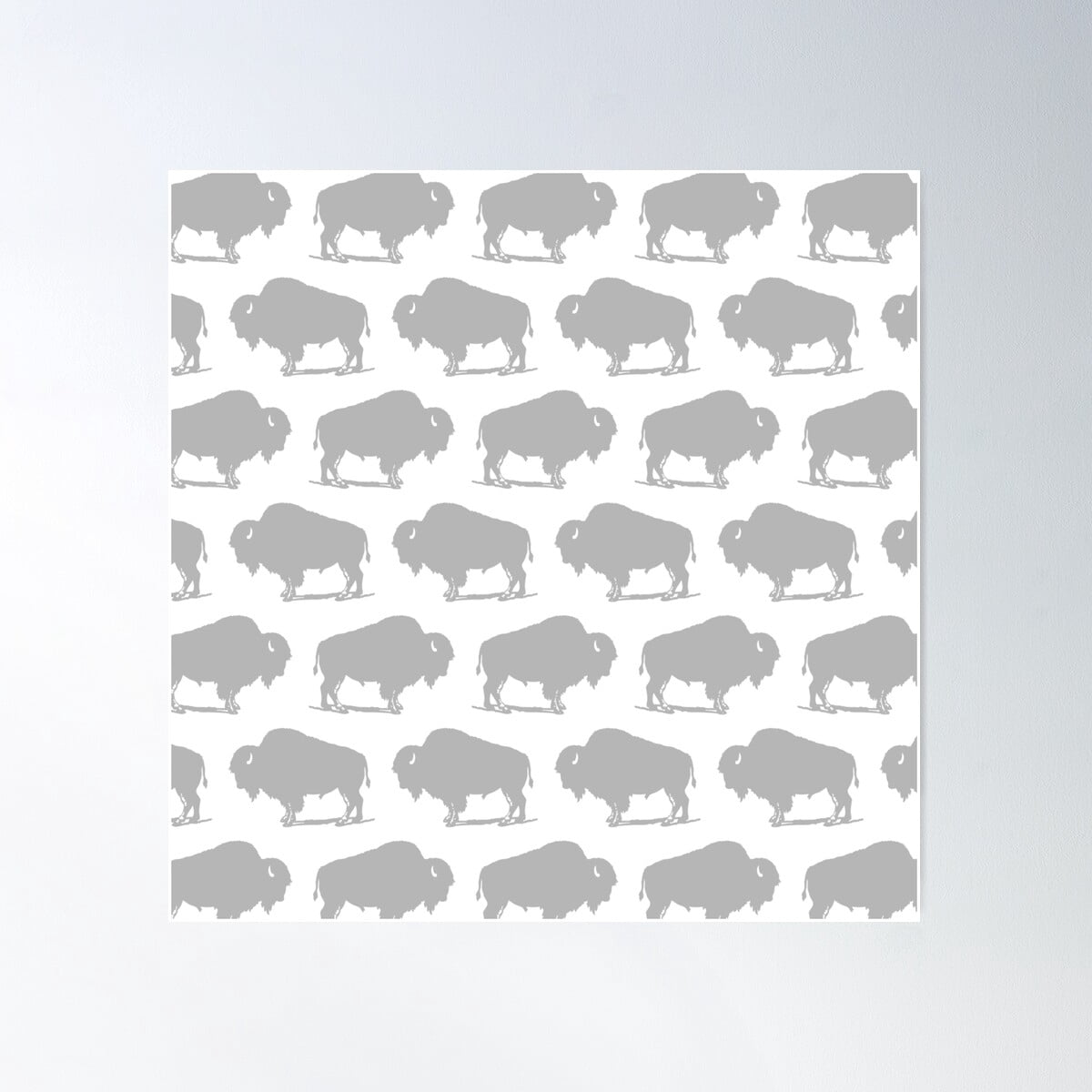 Buffalo Bison Pattern 228 Poster Wall Art, Modern Wall Decor For Living ...