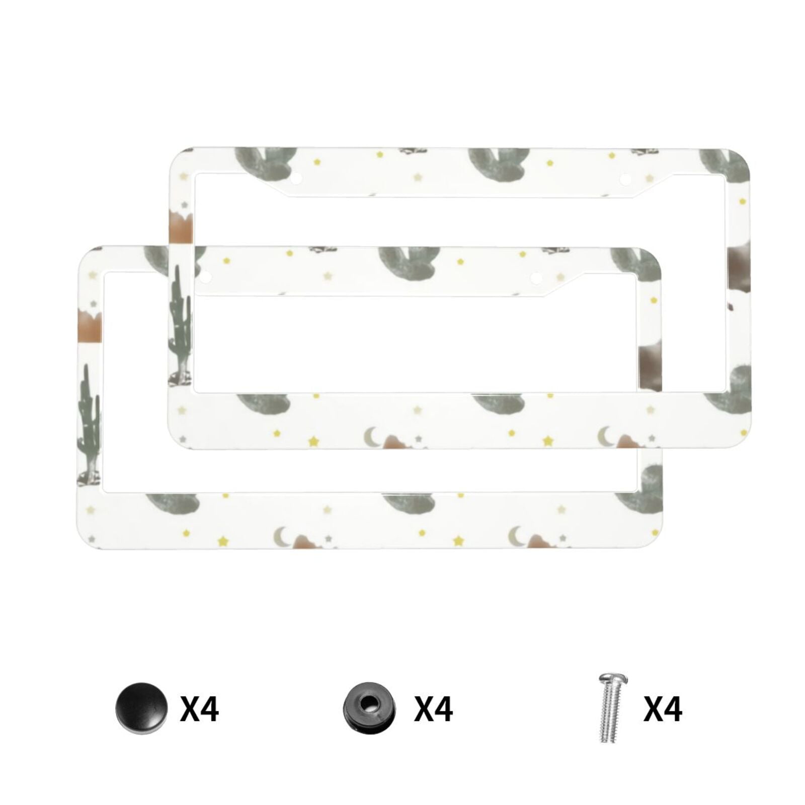 Buffalo Bison Wild West Western Ca-Ctus Star Desert (2) License Plate ...