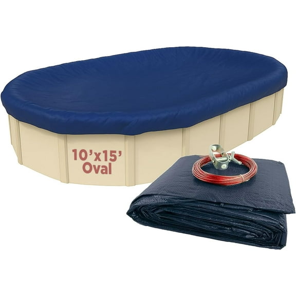 Buffalo Blizzard Deluxe 30 ft x 60 ft Rectangular Winter Pool Cover ...