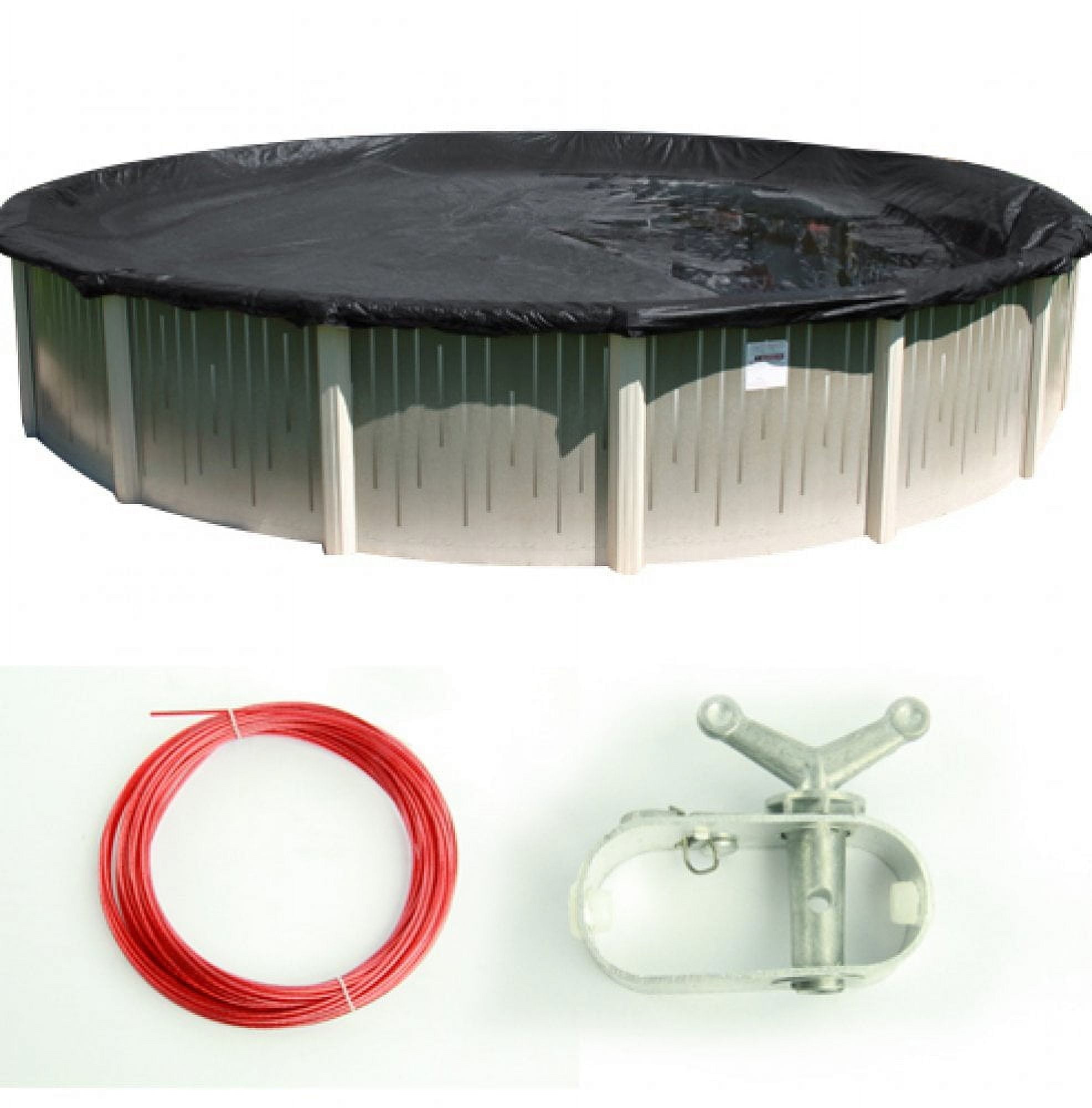 Buffalo Blizzard 18-Foot Round Economy Winter Swimming Pool Cover with ...