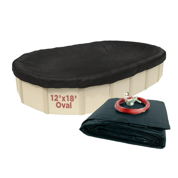 Buffalo Blizzard Economy 25 ft x 50 ft Rectangular Winter Pool Cover ...