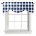 Buffalo Blue Plaid Tie Up Valances Curtain, Spring Simple Pattern ...