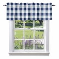Buffalo Blue Plaid Valances for Windows, Spring Simple Pattern Rod ...