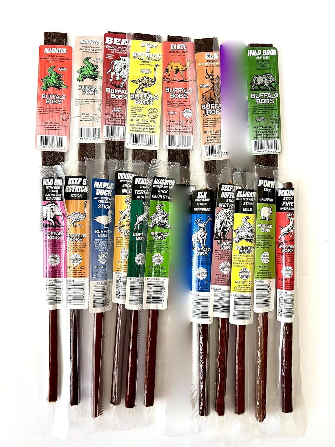 Buffalo Bob's Exotic Jerky Set- Staff Favorite 20 Piece Assortment ...