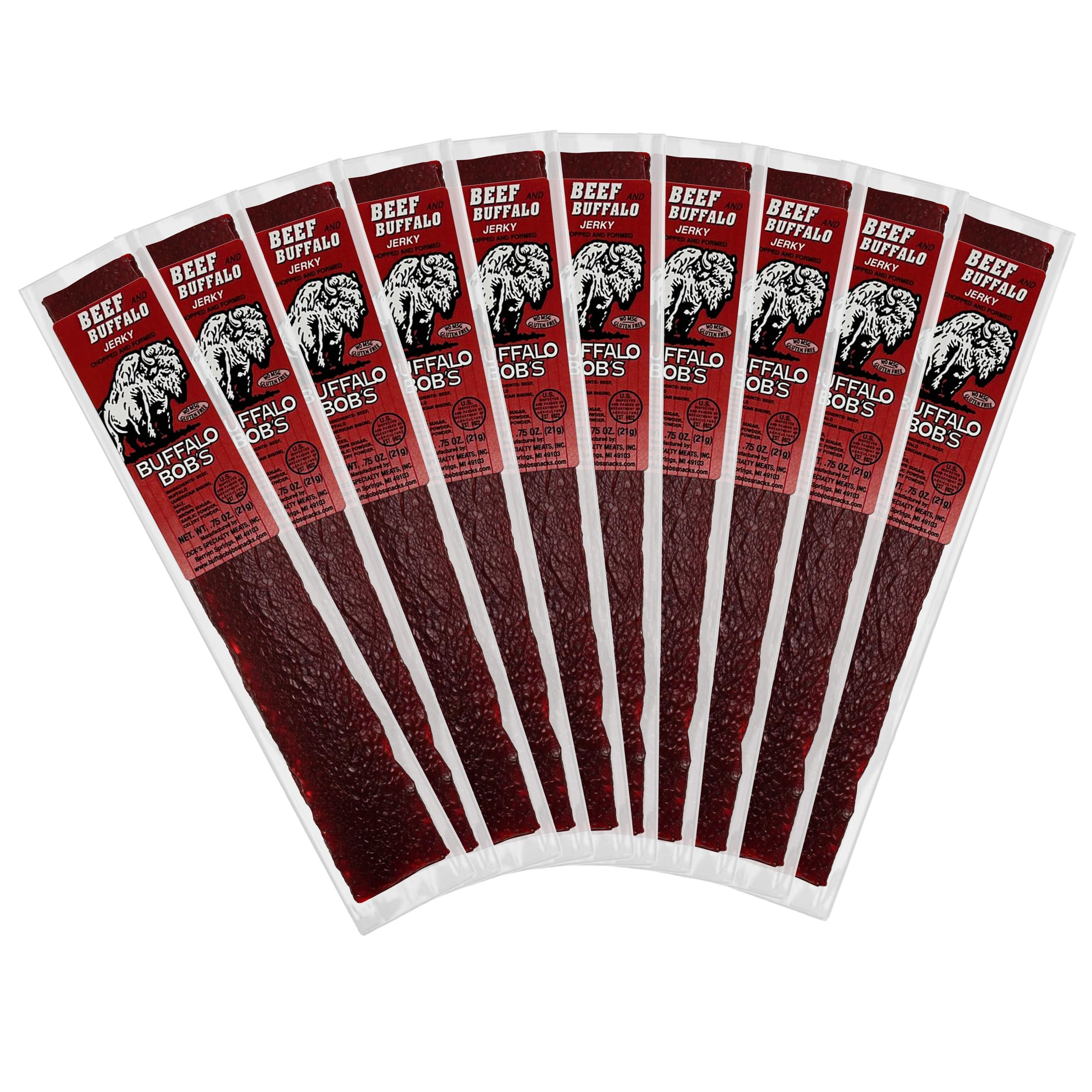 Buffalo Bob's Wild Game TMA2 Meat Snack - Beef and Buffalo 10 Pack ...