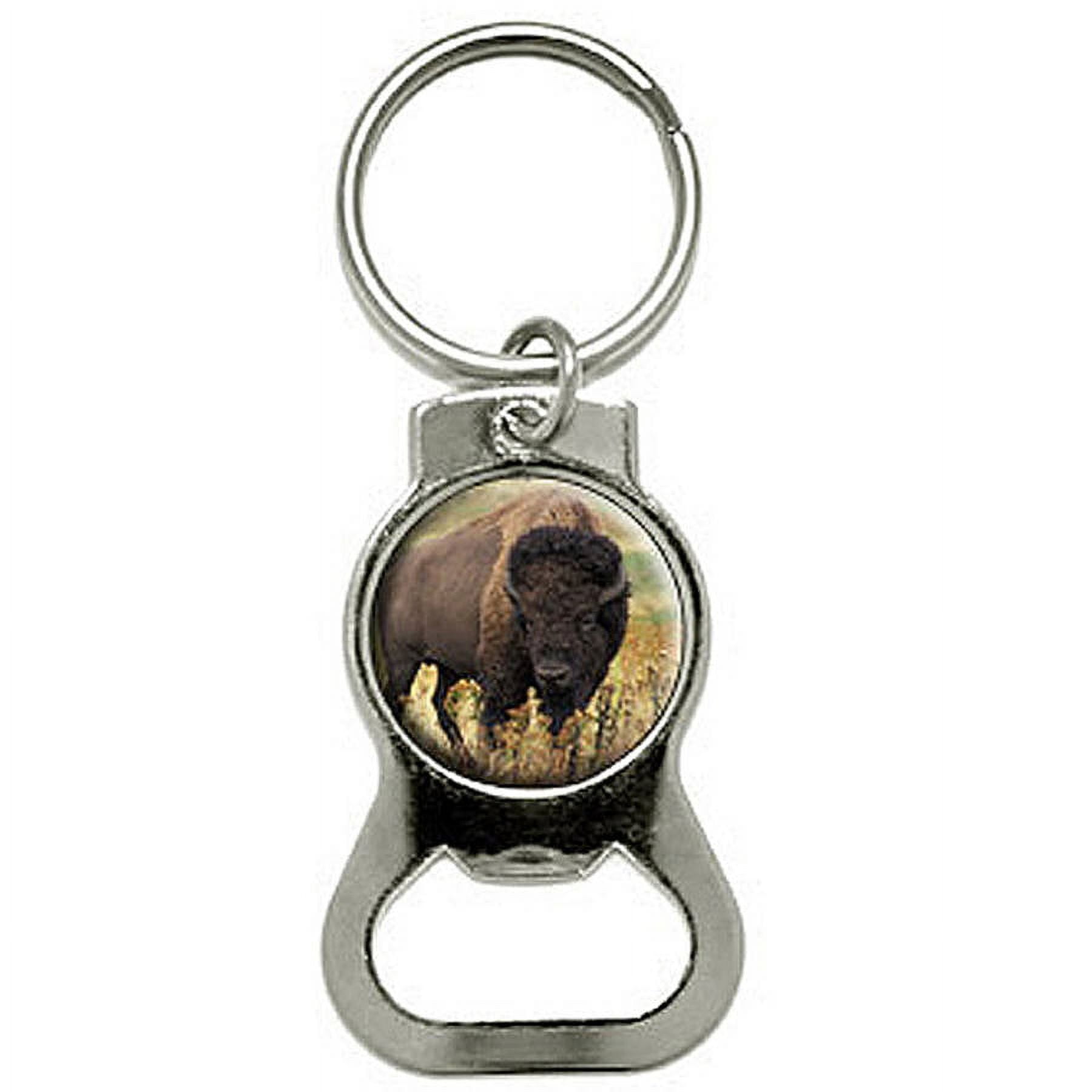 Buffalo Bottle Cap Opener Keychain Key Ring - Walmart.com