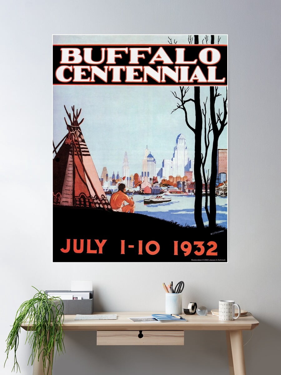 Buffalo Centennial Poster Wall Art, Modern Wall Decor For Living Room ...