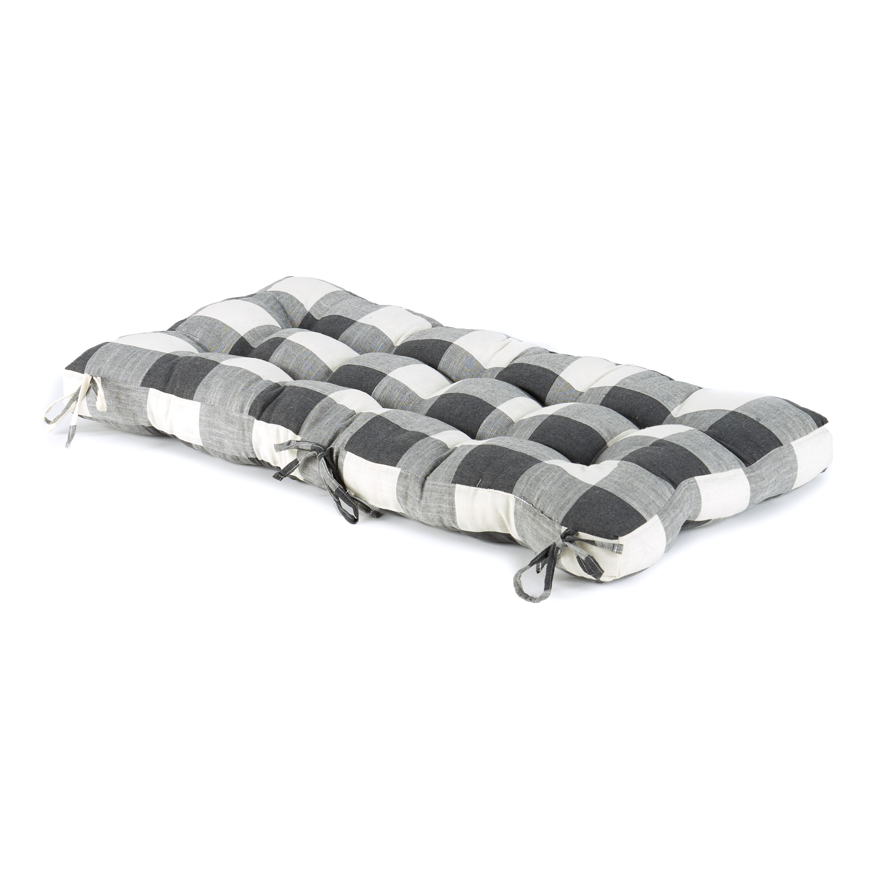 Buffalo Check Bench Cushions - Gray - Walmart Business Supplies