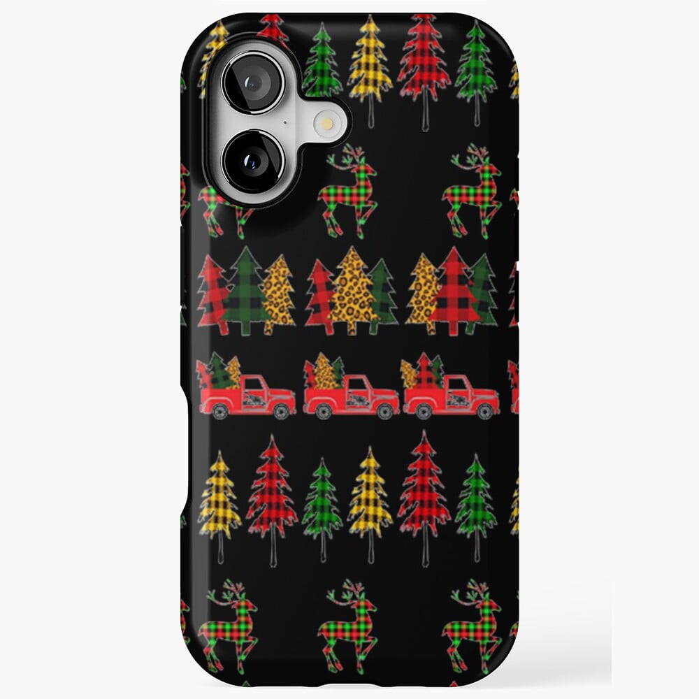 Buffalo Check Festive Christmas Family Matching Art Phone Case for ...