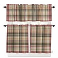 Buffalo Check Kitchen Curtains Valances and Tiers Set of 3, 24 Inch ...