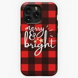Buffalo Check Merry And Bright Holiday Pattern iPhone Case 17 through ...