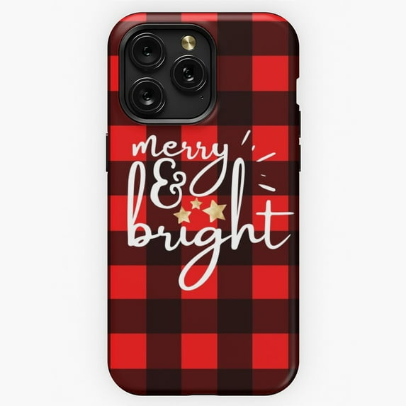 Buffalo Check Merry And Bright Holiday Pattern iPhone Case 17 through ...