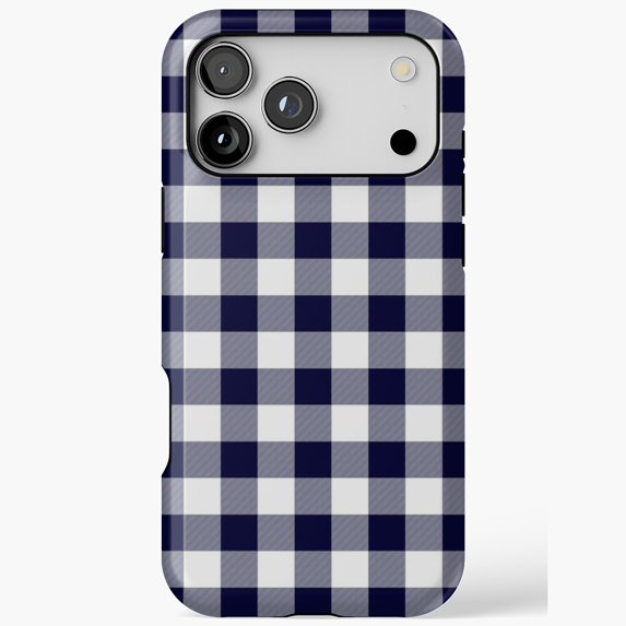 Buffalo Check Navy White Wide Stripes Phone Case iPhone Case 17 through ...