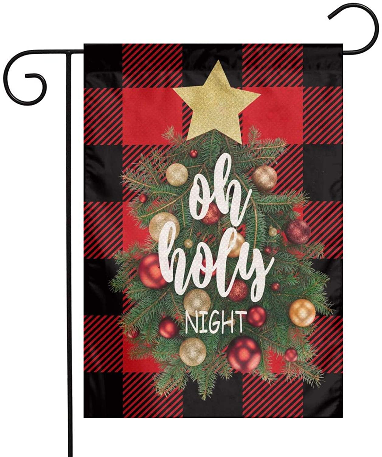 Buffalo Check Plaid Christmas Oh Holy Night Nativity Christian Catholic ...