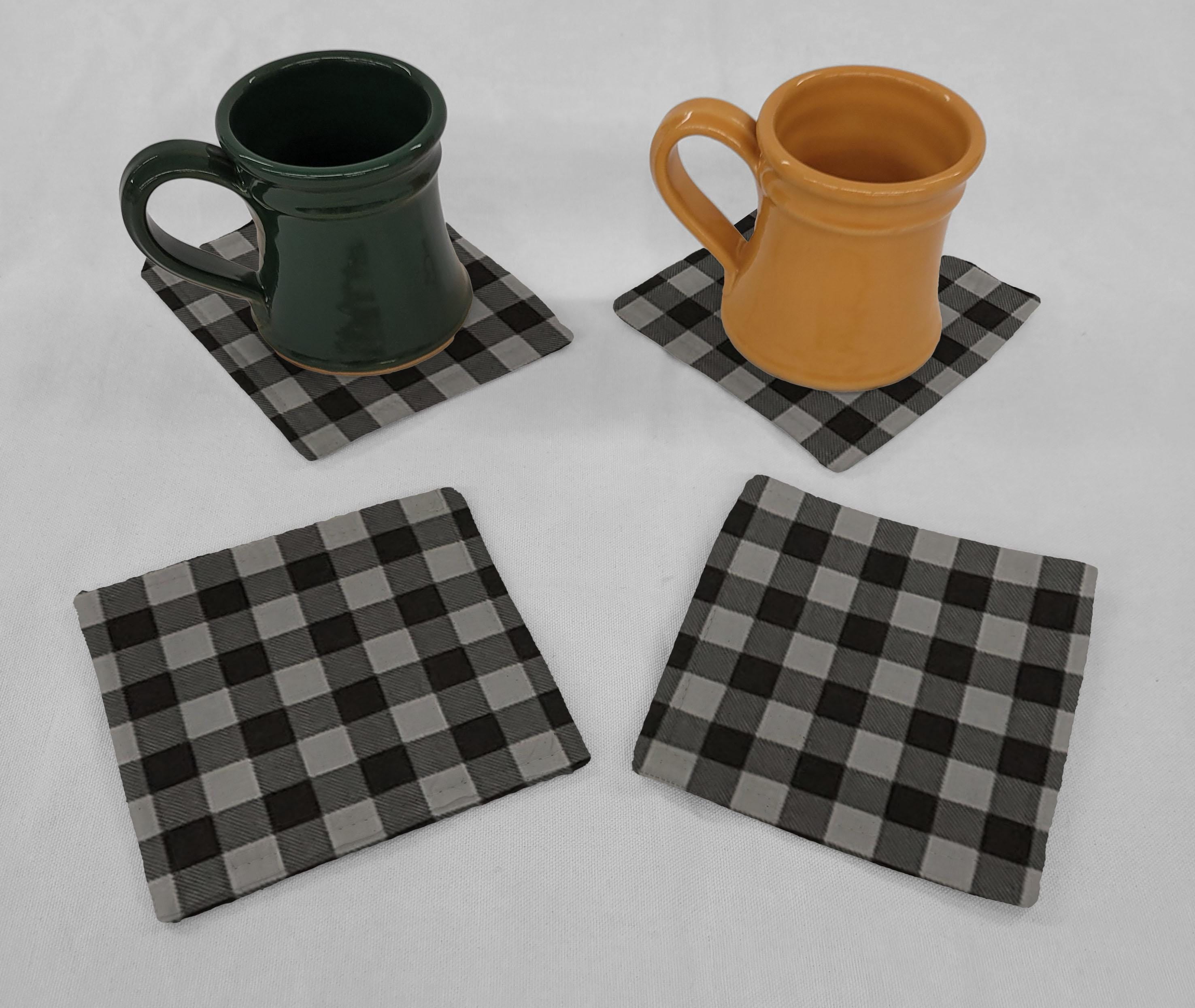 Buffalo Check Plaid Cloth Coasters by Penny's Needful Things (Set of 4 ...