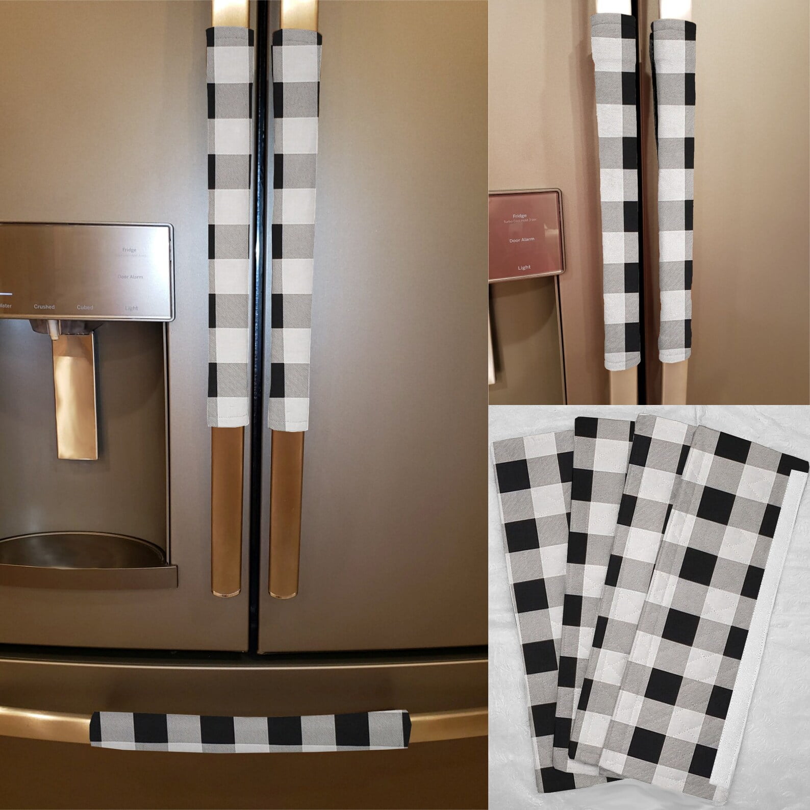 Buffalo Check Plaid Refrigerator Oven Dishwasher Handle Covers by Penny ...
