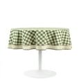 Buffalo Check Woven Fabric Round Tablecloth - Sage - 70 in - Walmart.com