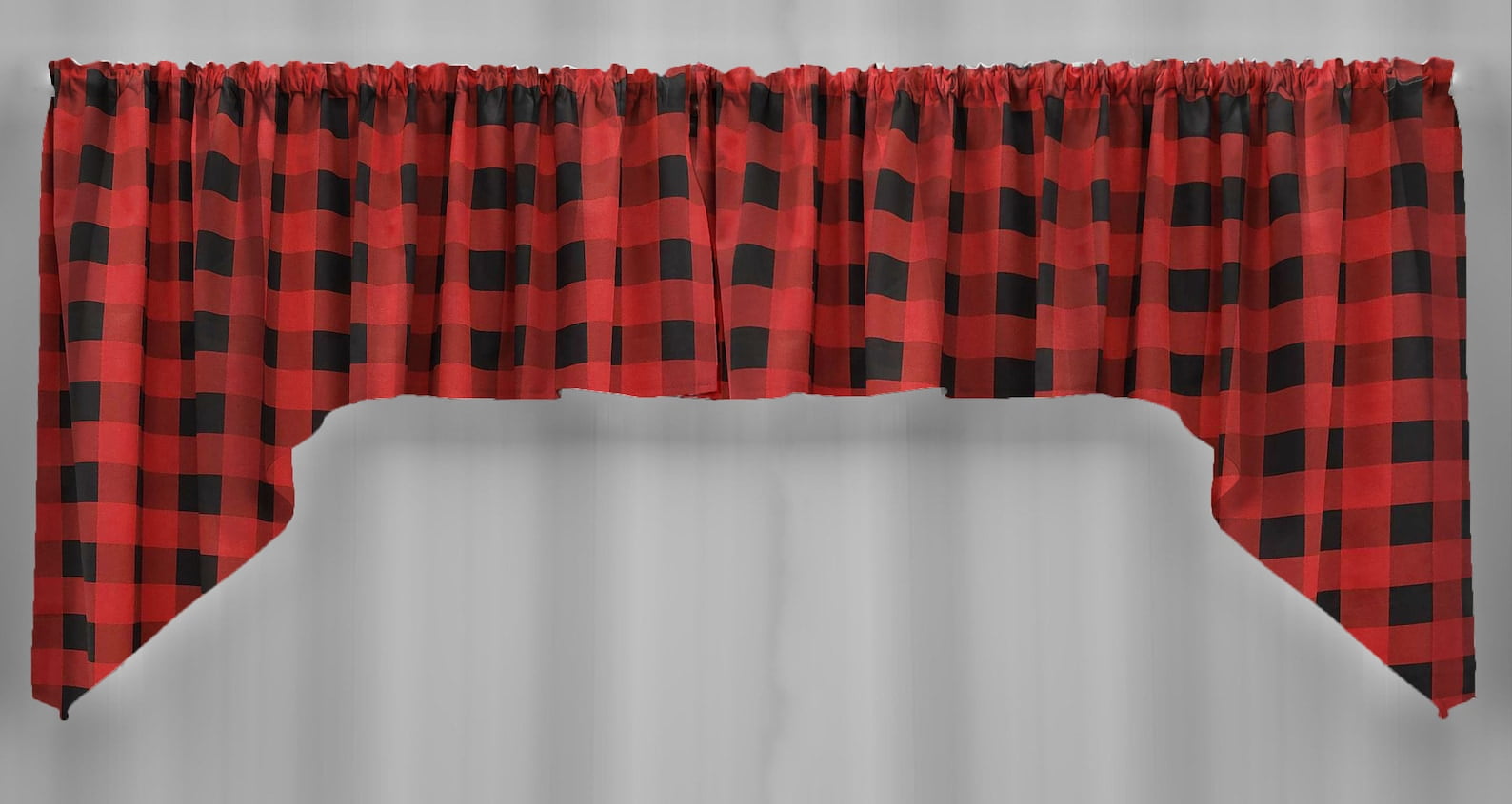 Buffalo Check Plaid Swag Panels by Penny's Needful Things (Set of 2) 24 ...