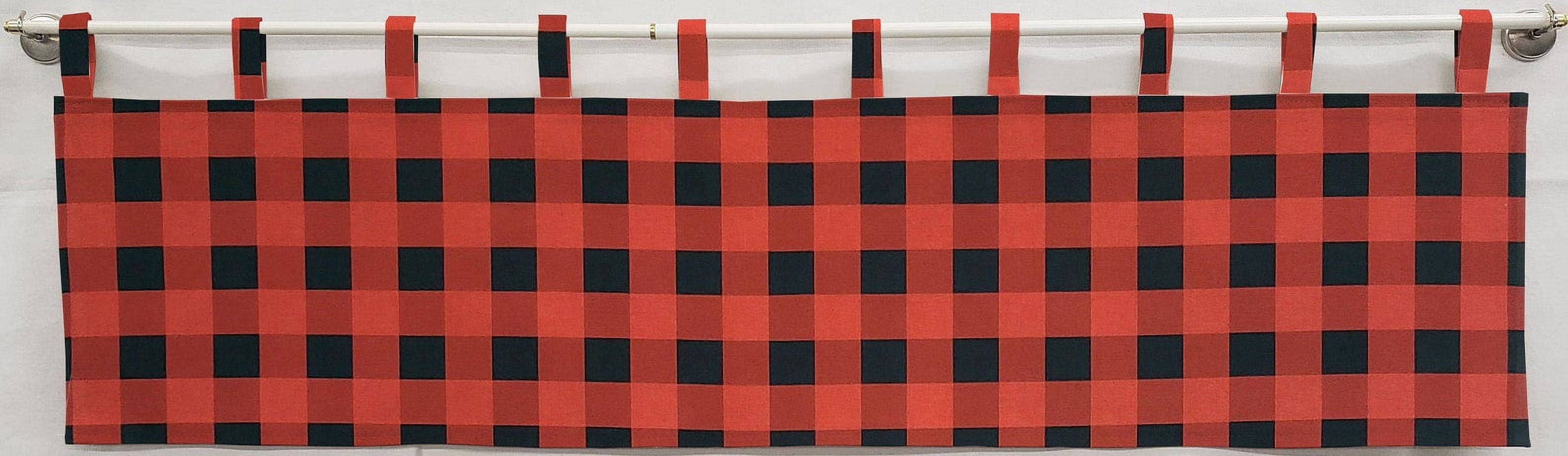Buffalo Check Plaid Tab Top Valances by Penny's Needful Things (Lined ...
