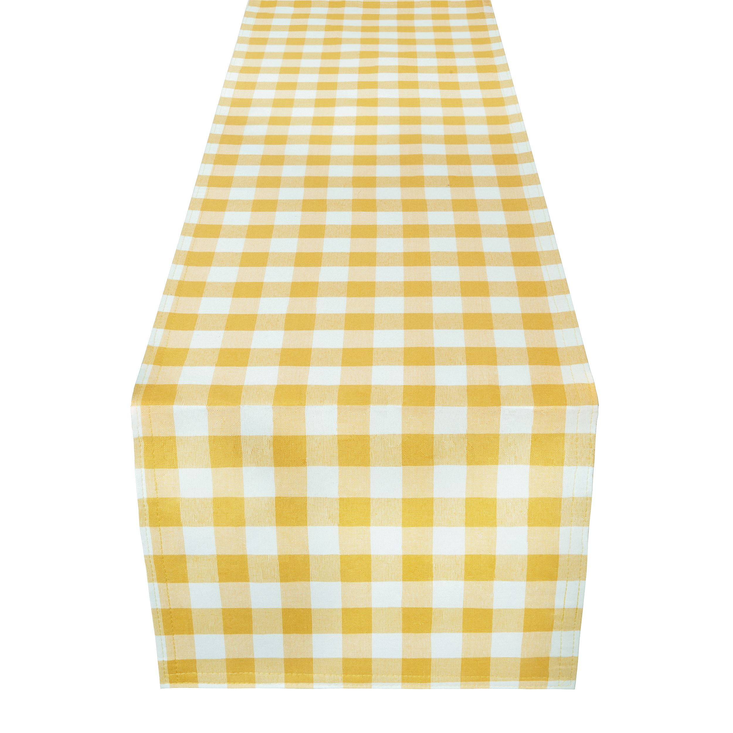 Buffalo Check Plaid Table Runner - Yellow - 13 in x 72 in - Walmart.com