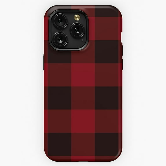 Buffalo Check Red Pattern Minimal Style iPhone Case 17 11 12 13 14 15 ...