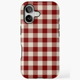 Buffalo Check Red White Plaid Pattern Style iPhone Case with iPhone 17 ...