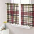 Buffalo Check Sheer Curtains for Living Room Bedroom Red Green ...