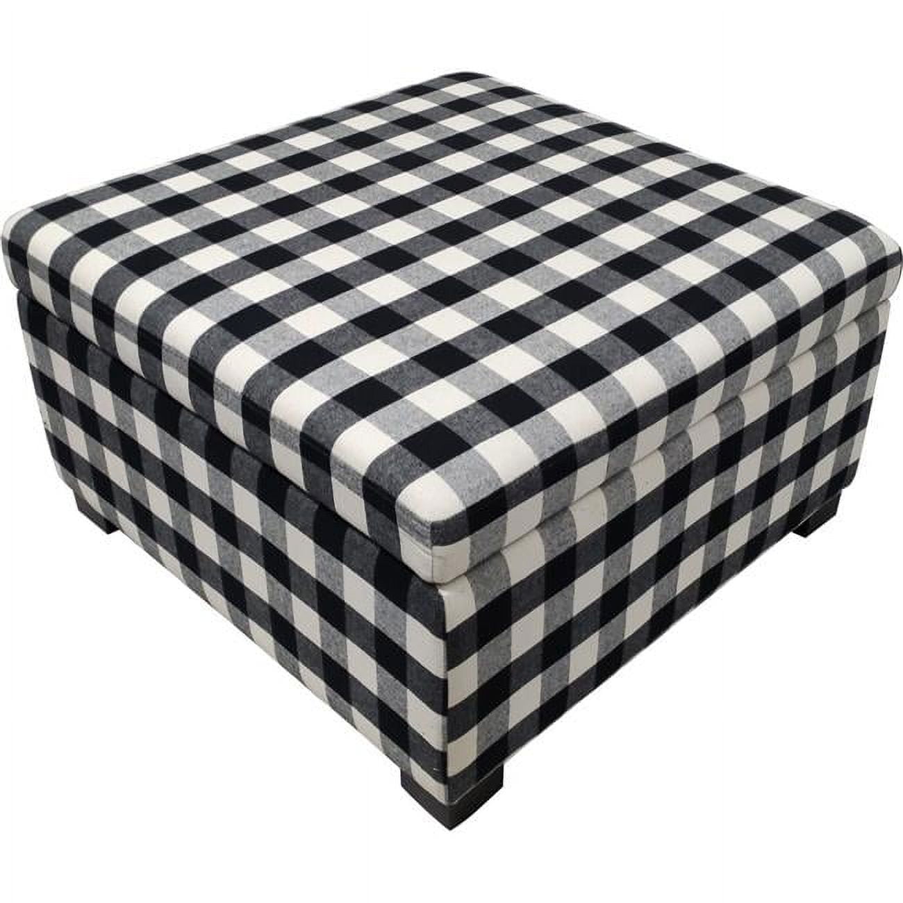 Buffalo Check Storage Ottoman, Black & White - Walmart.com