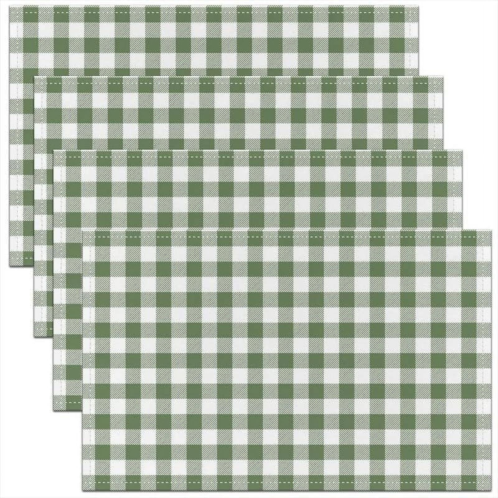Buffalo Check Table Place Mats for Kids Geometry Square Print Placemat ...