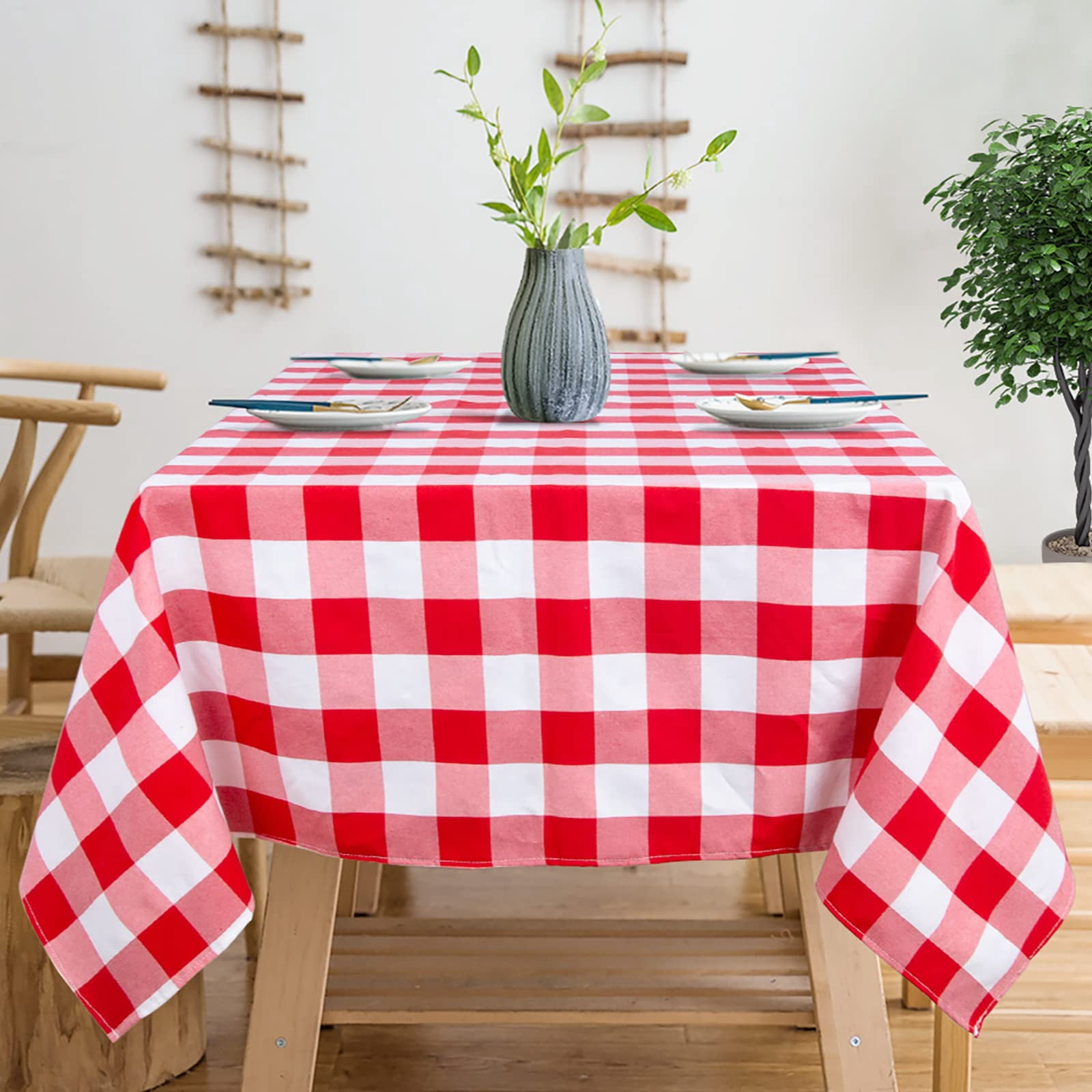 Buffalo Check Table Runner 13x72 Red White Cotton Plaid Farmhouse ...