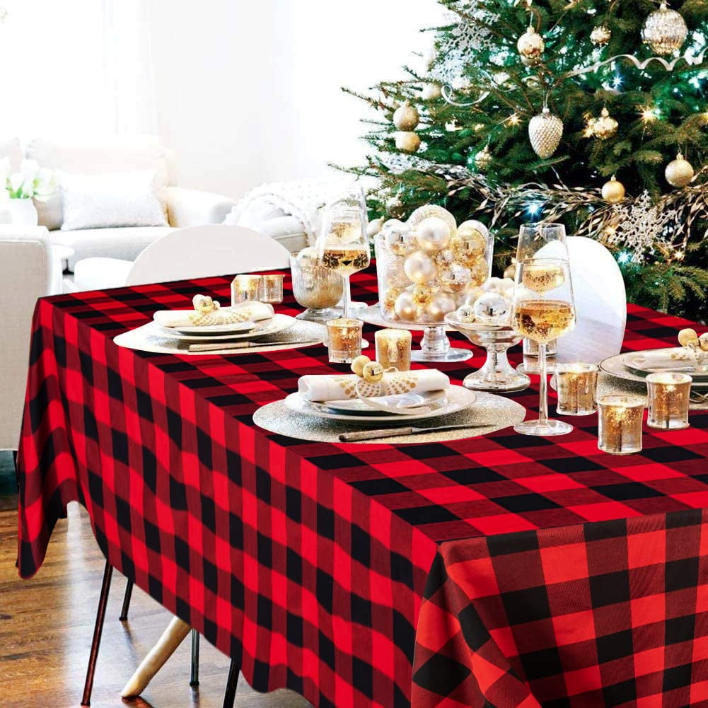 Buffalo Check Table Runner 13x72 Red White Cotton Plaid Farmhouse ...