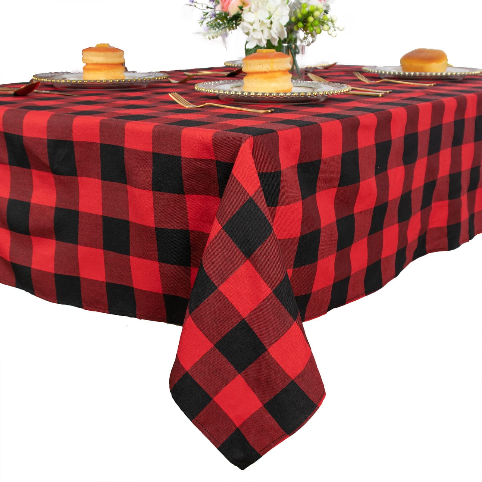 Buffalo Check Table Runner 13x72 Red White Cotton Plaid Farmhouse ...