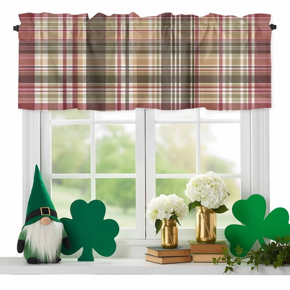 Buffalo Check Valances for Windows, Plaid Brown Plaid Vintage Retro ...