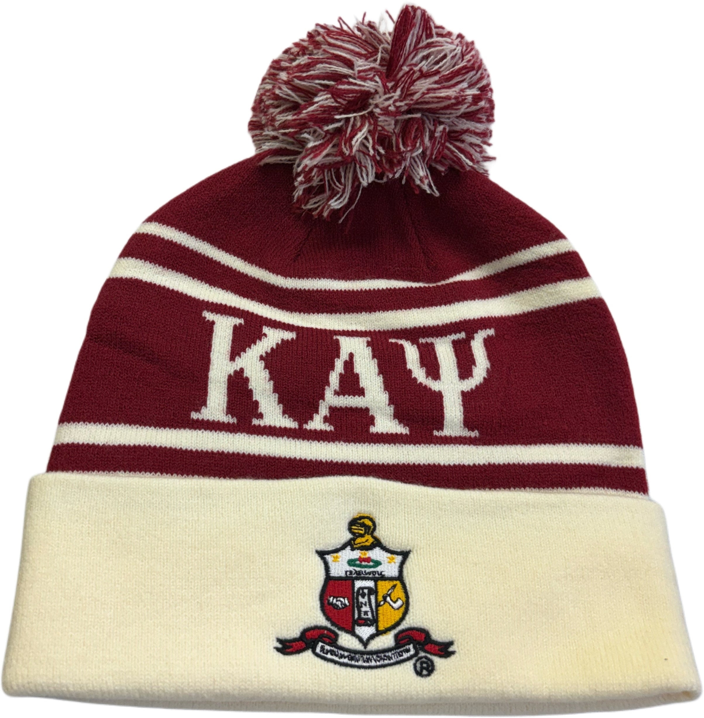 Buffalo Dallas Kappa Alpha Psi Striped Skull Cap [Crimson Red ...