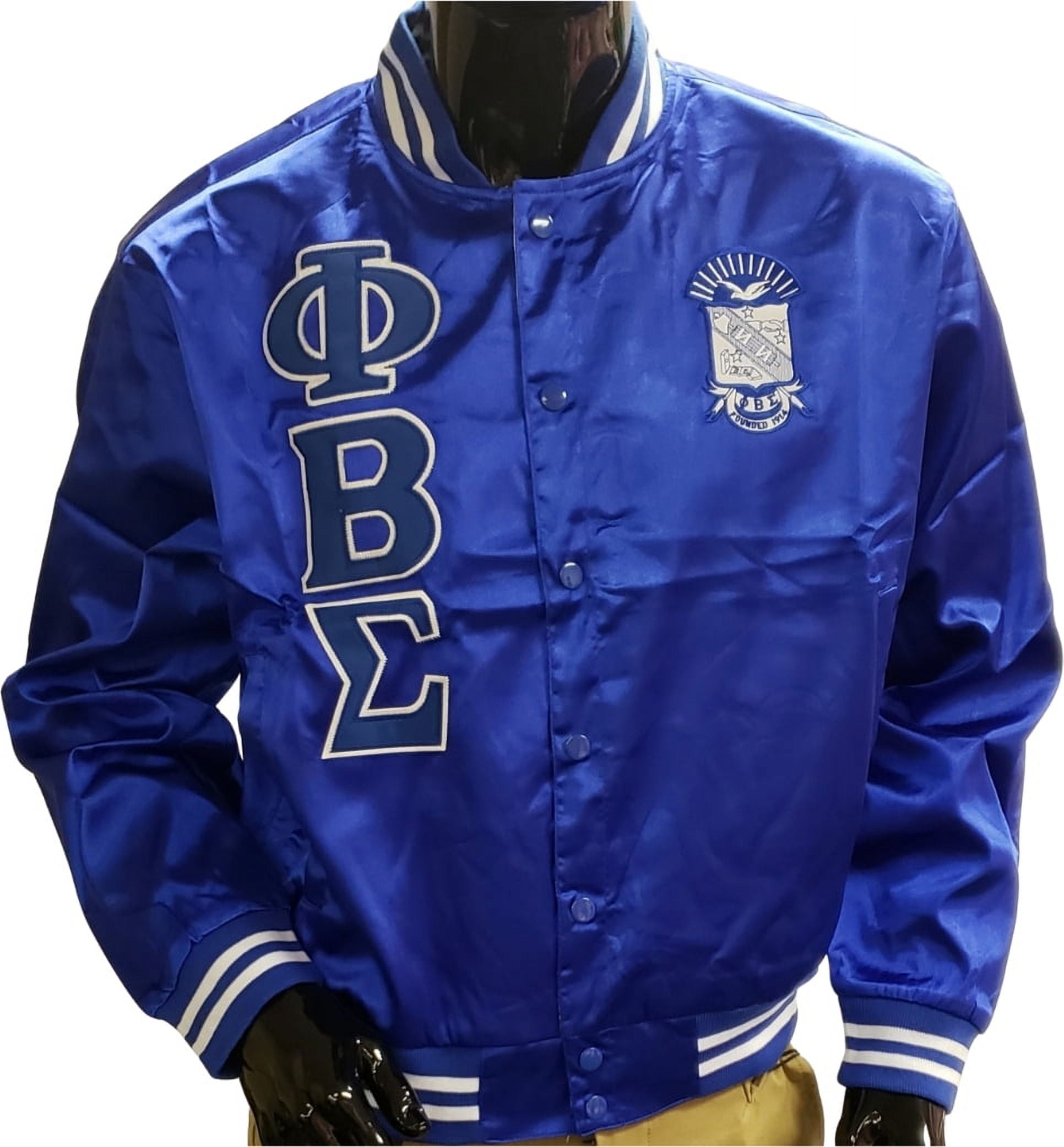 Buffalo Dallas Phi Beta Sigma Satin Jacket [Blue - 5XL] - Walmart.com