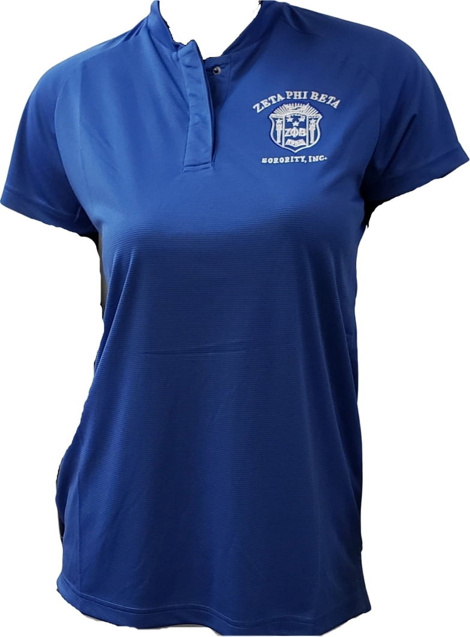 Buffalo Dallas Zeta Phi Beta Blade Polo Shirt [Blue - XL] - Walmart.com