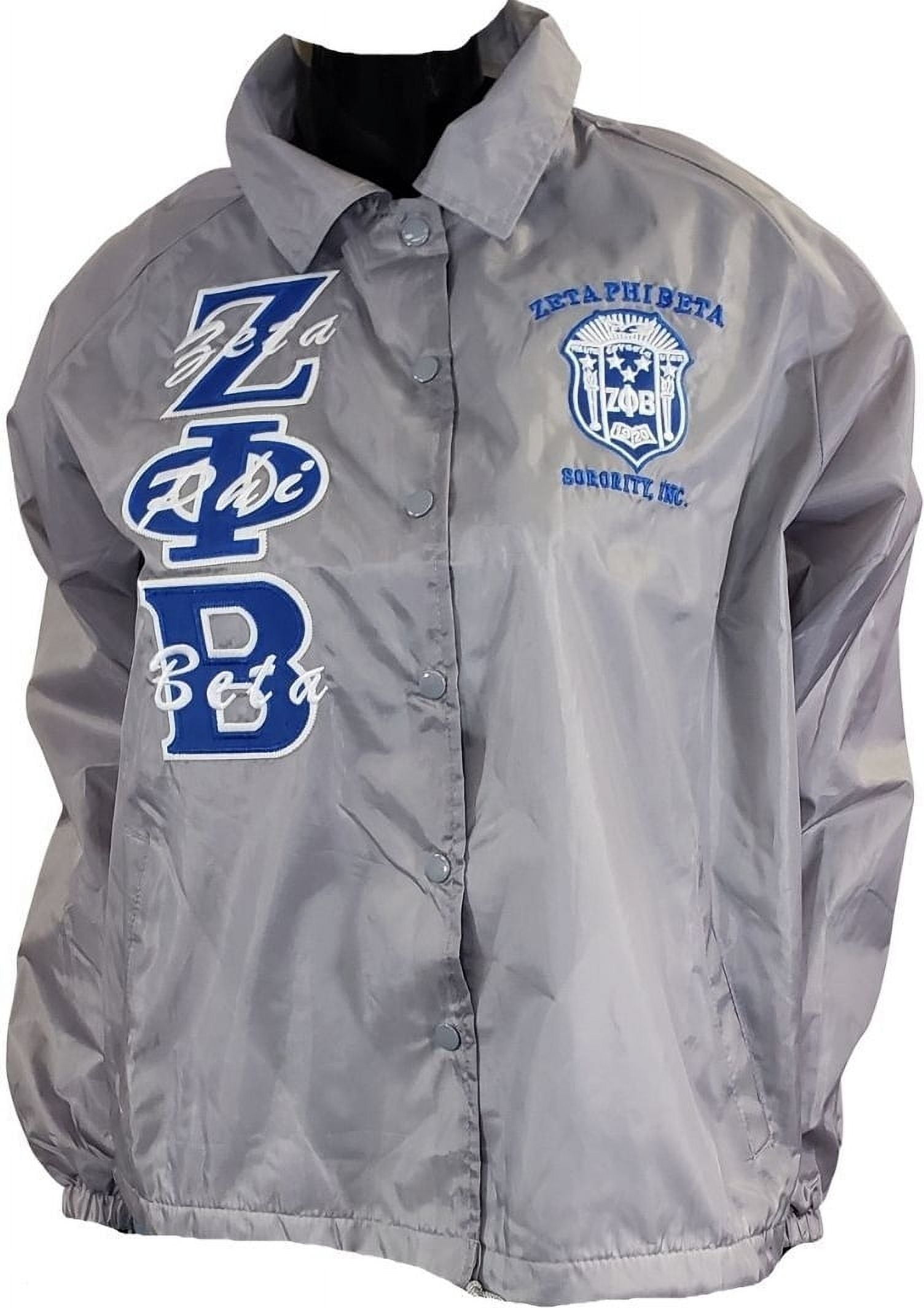Buffalo Dallas Zeta Phi Beta Crossing Line Jacket [Silver - M ...