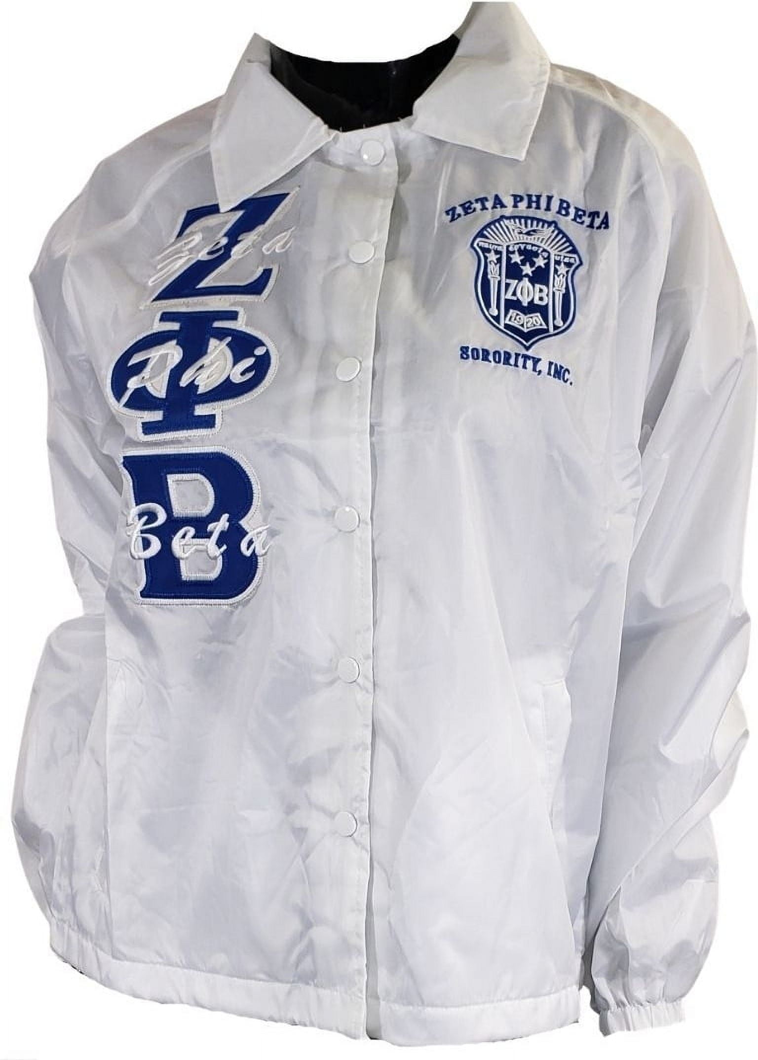 Buffalo Dallas Zeta Phi Beta Crossing Line Jacket [White - S] - Walmart.com