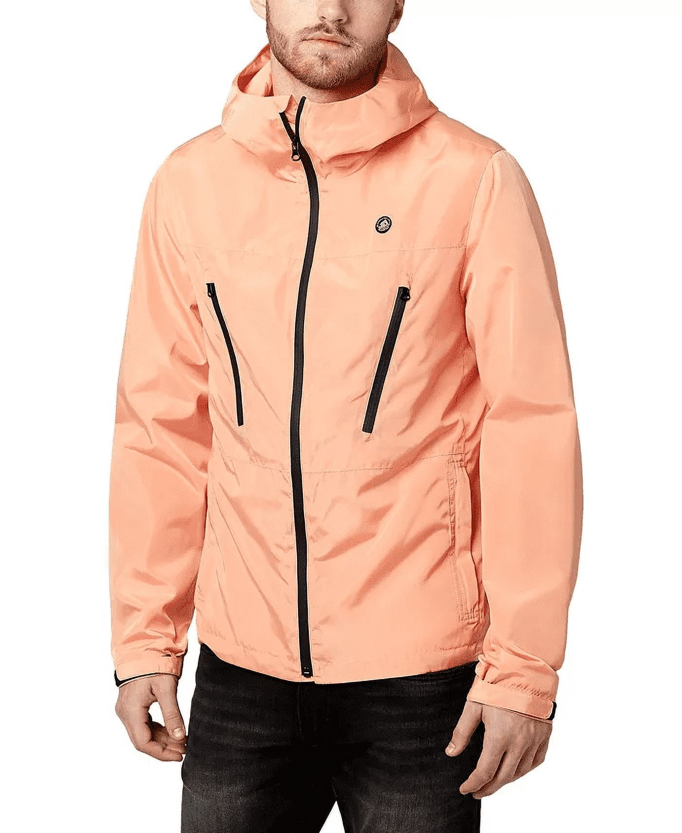 Buffalo David Bitton SHELL CORAL Men's Jawont Hooded Windbreaker Jacket ...