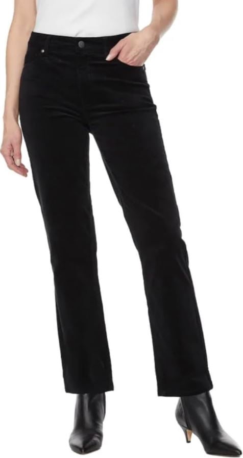 Buffalo David Bitton Women's Stretch Straight Leg Corduroy Pant, Black ...