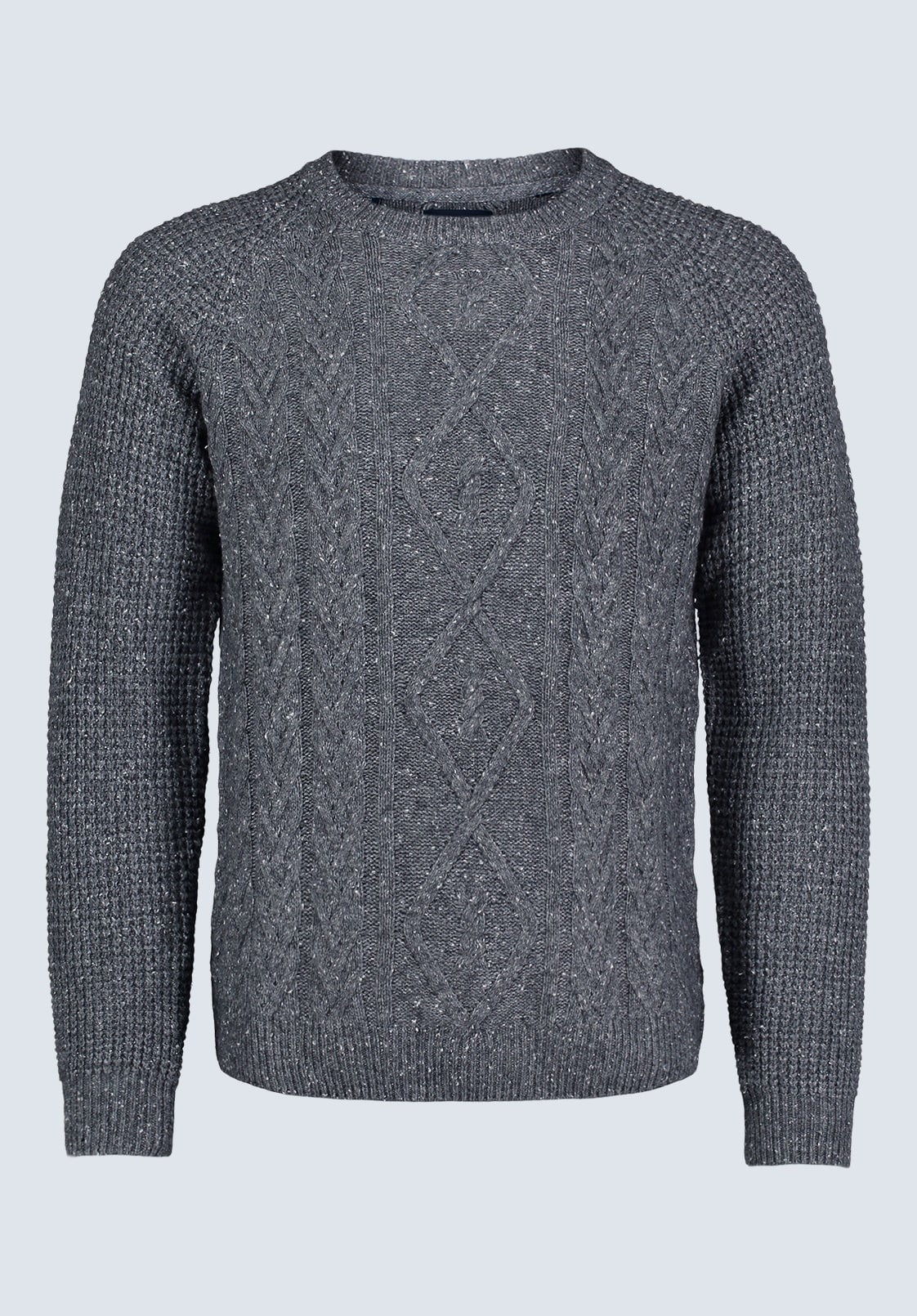 Buffalo David Men's Wallaby Nep Yarn Cable Knit Crewneck Sweater ...