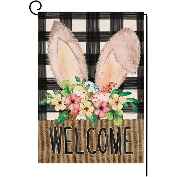 Buffalo Easter Bunny Small Garden Flag Welcome Spring Vertical Double ...