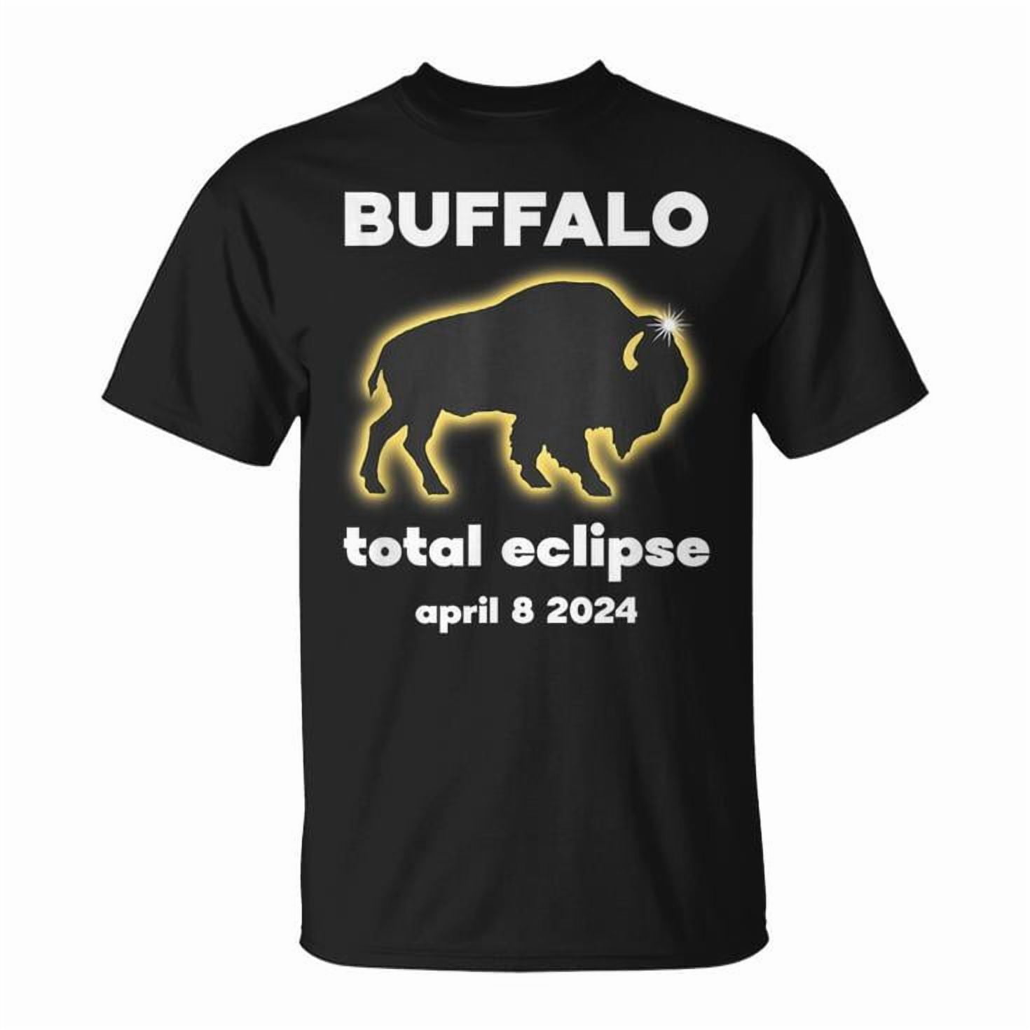Buffalo Eclipse Outline T-Shirt, April 8 2024 Total Solar Eclipse Tee ...