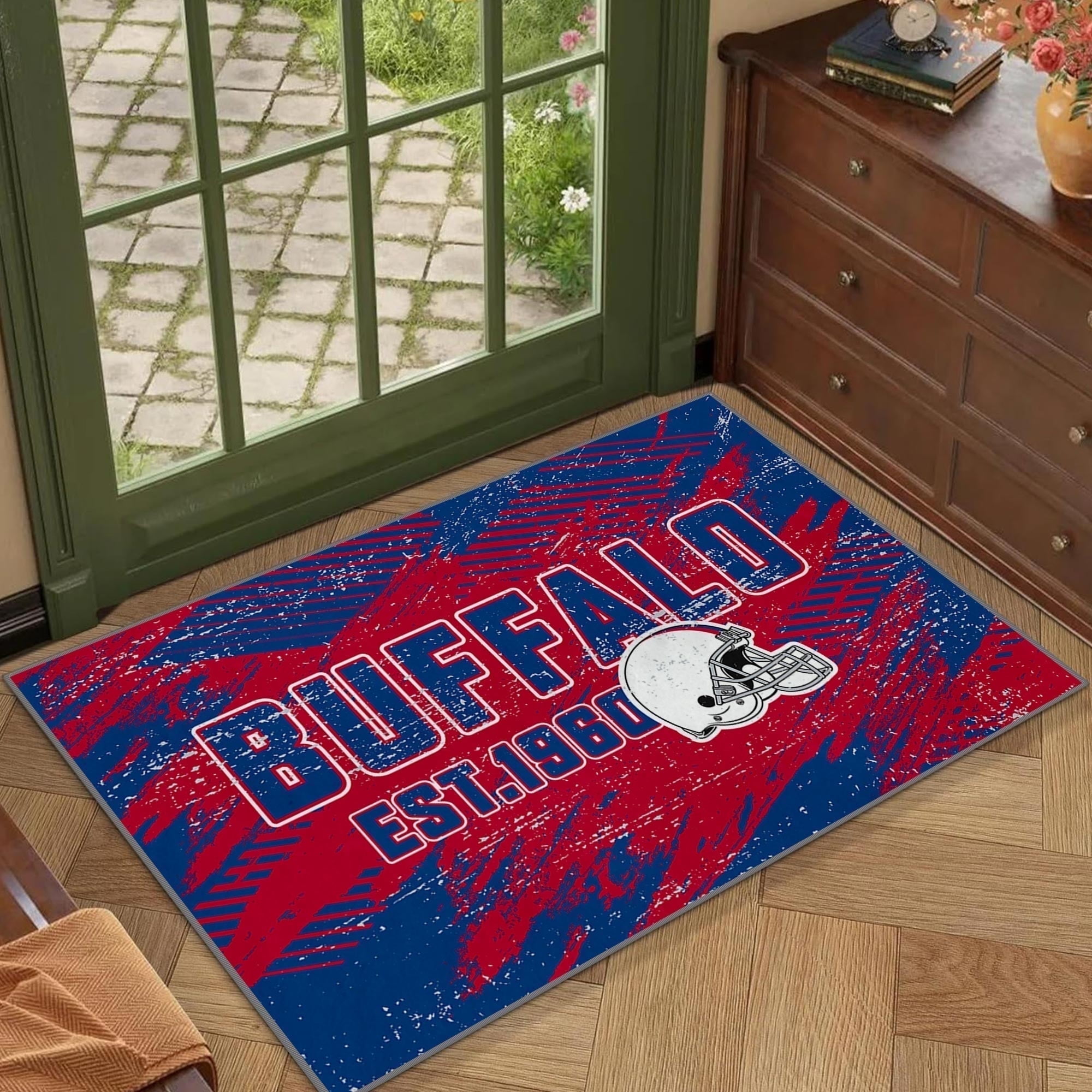 Buffalo Football Rugs 2x3 Bedroom Living Room Football Carpet Non-Slip ...
