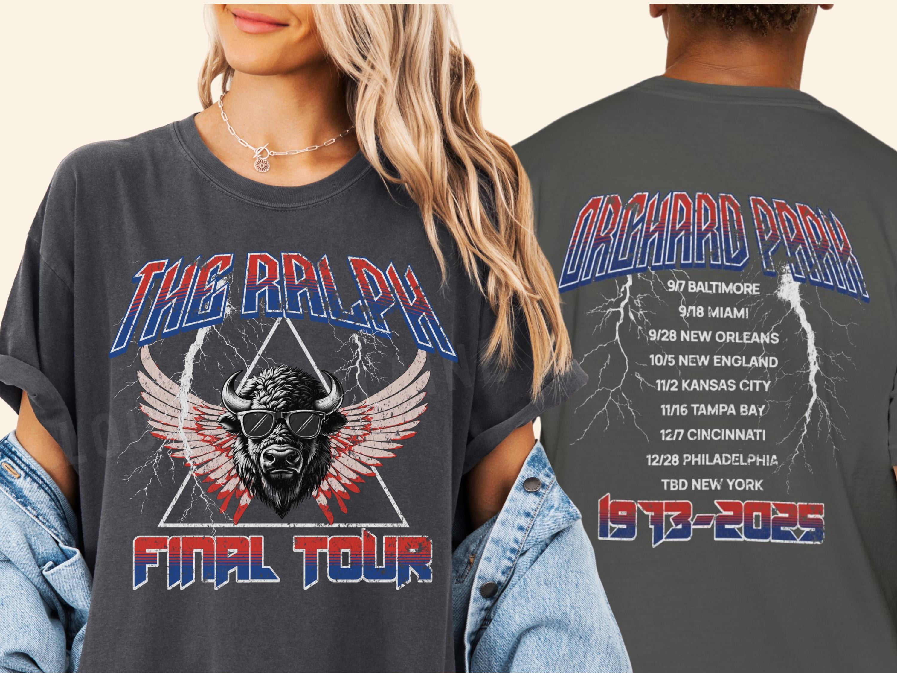 Buffalo Football T-shirt, The Ralph Final Tour Shirt, Mens Womens BUF ...